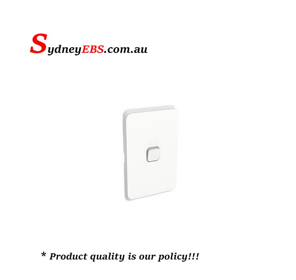 Clipsal Iconic Flush Switch Vertical Mount, 1 Gang, 250V, 10Ax1-Way/2 ...